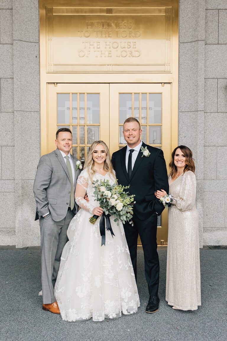 Austin + Tristyn | Snowy Draper Temple Wedding - Truly Photography