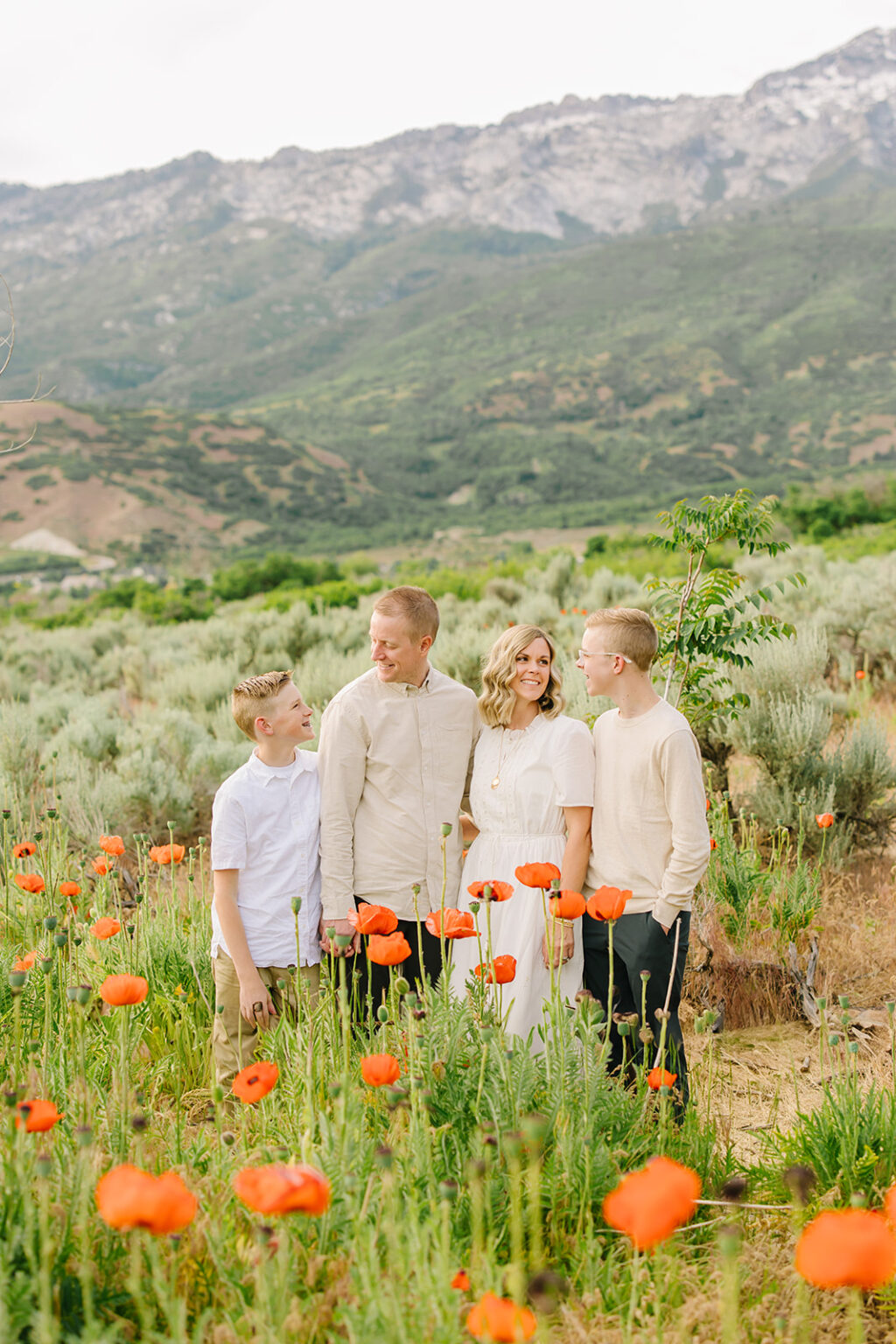 Alpine Poppy Field Family Pictures | Field Family - Truly Photography
